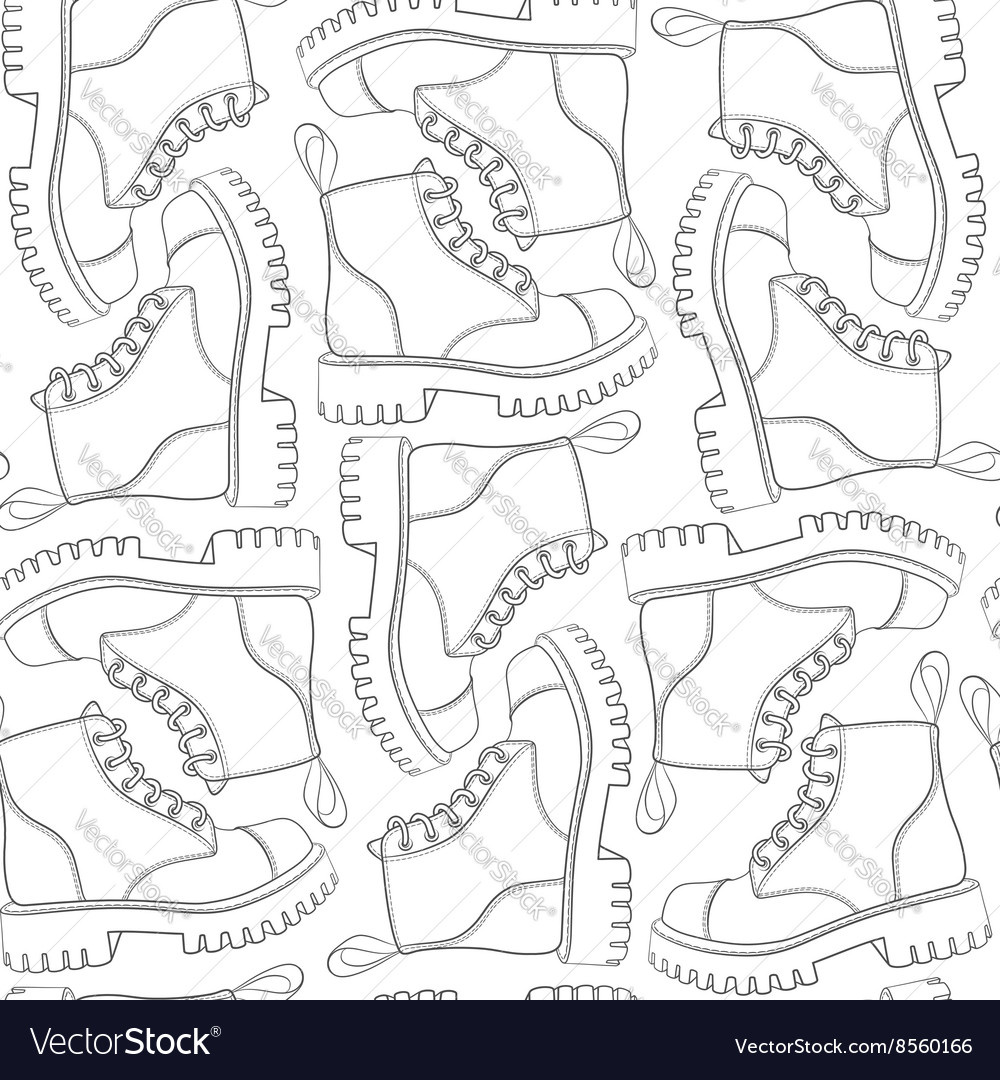 Seamless pattern with boots Royalty Free Vector Image