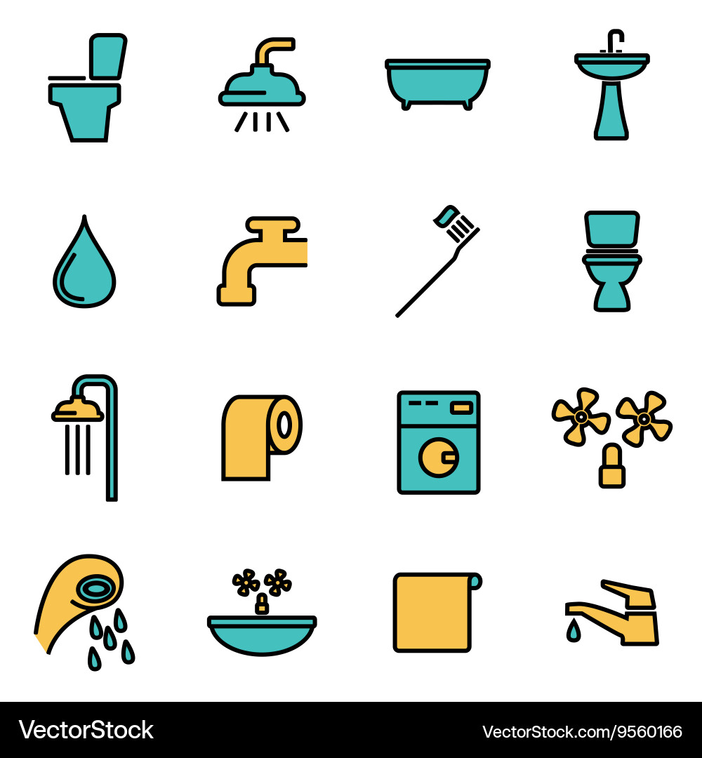 Trendy flat line icon pack for designers and Vector Image