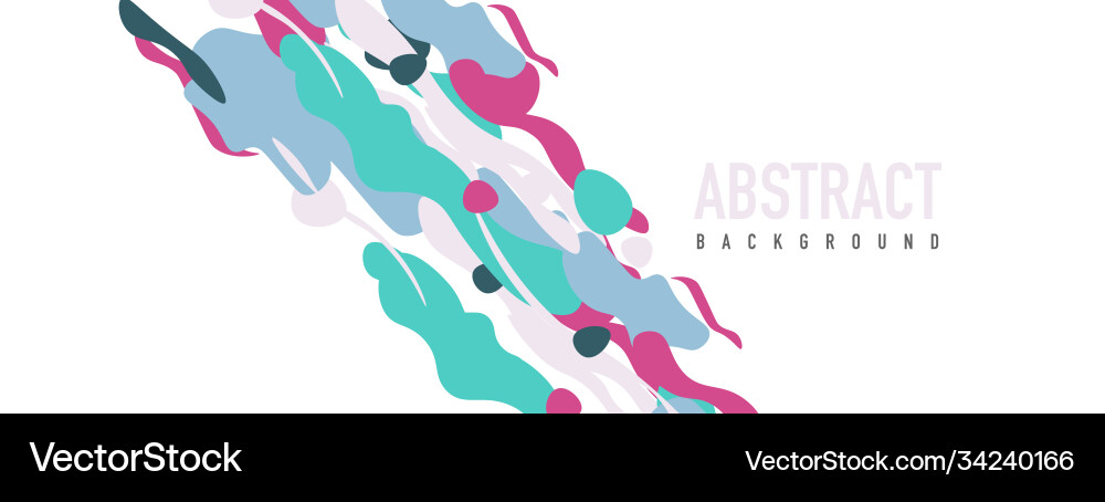 Trendy liquid style shapes abstract design Vector Image