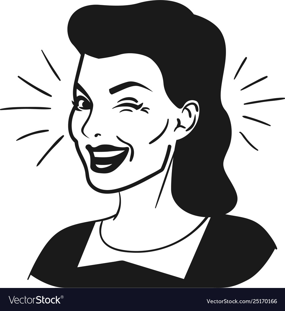 Winking Royalty Free Vector Image - VectorStock