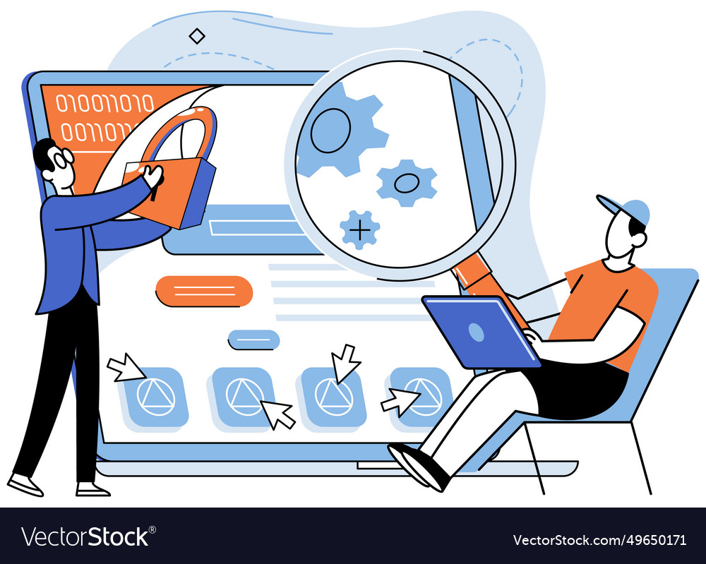 Application Testing Metaphor Royalty Free Vector Image