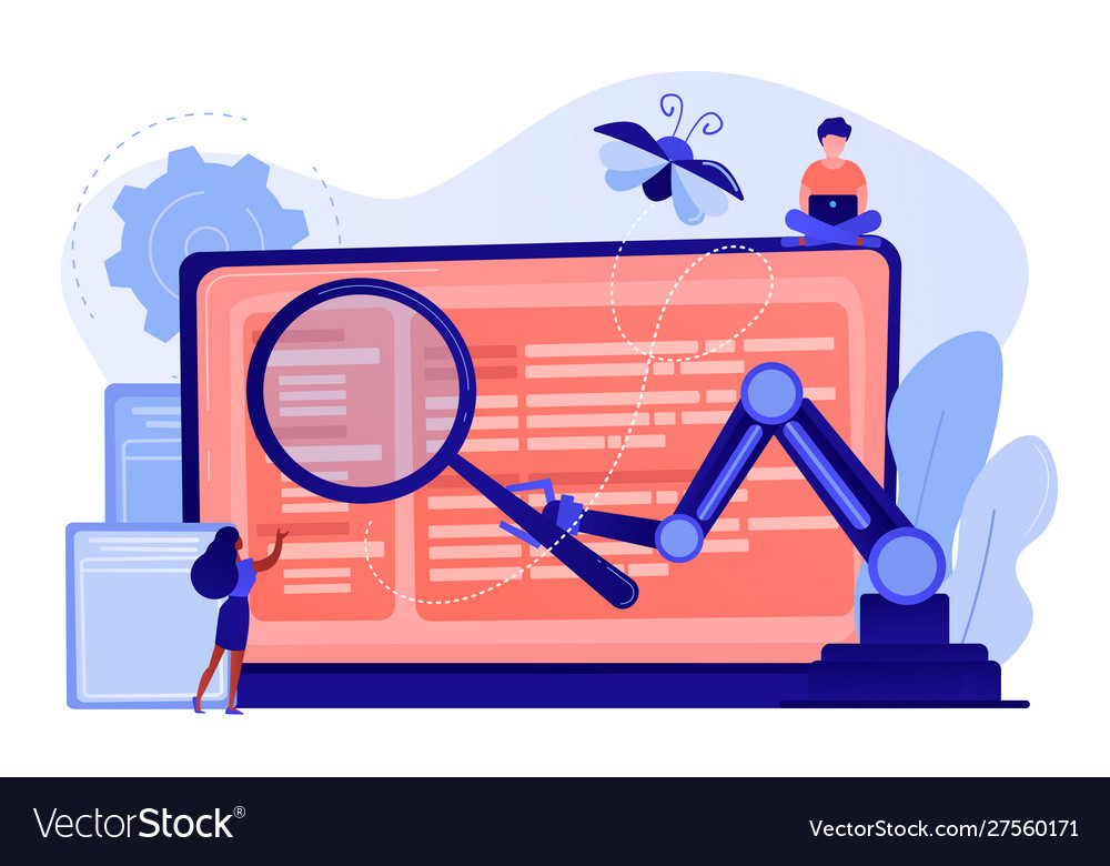 Automated testing concept Royalty Free Vector Image