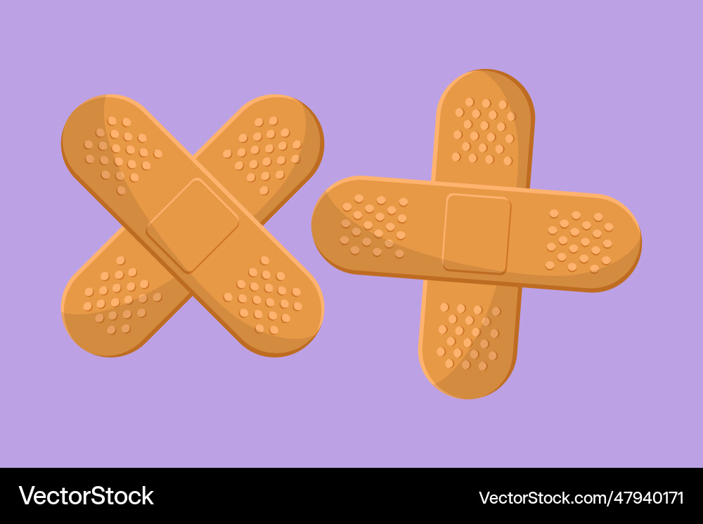 Graphic flat design drawing adhesive bandage Vector Image