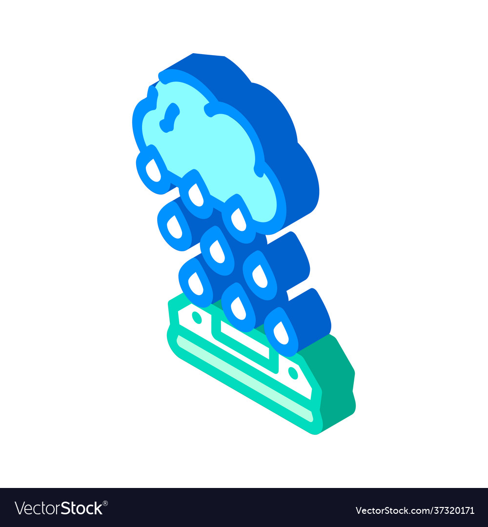 Rain sensor isometric icon Royalty Free Vector Image