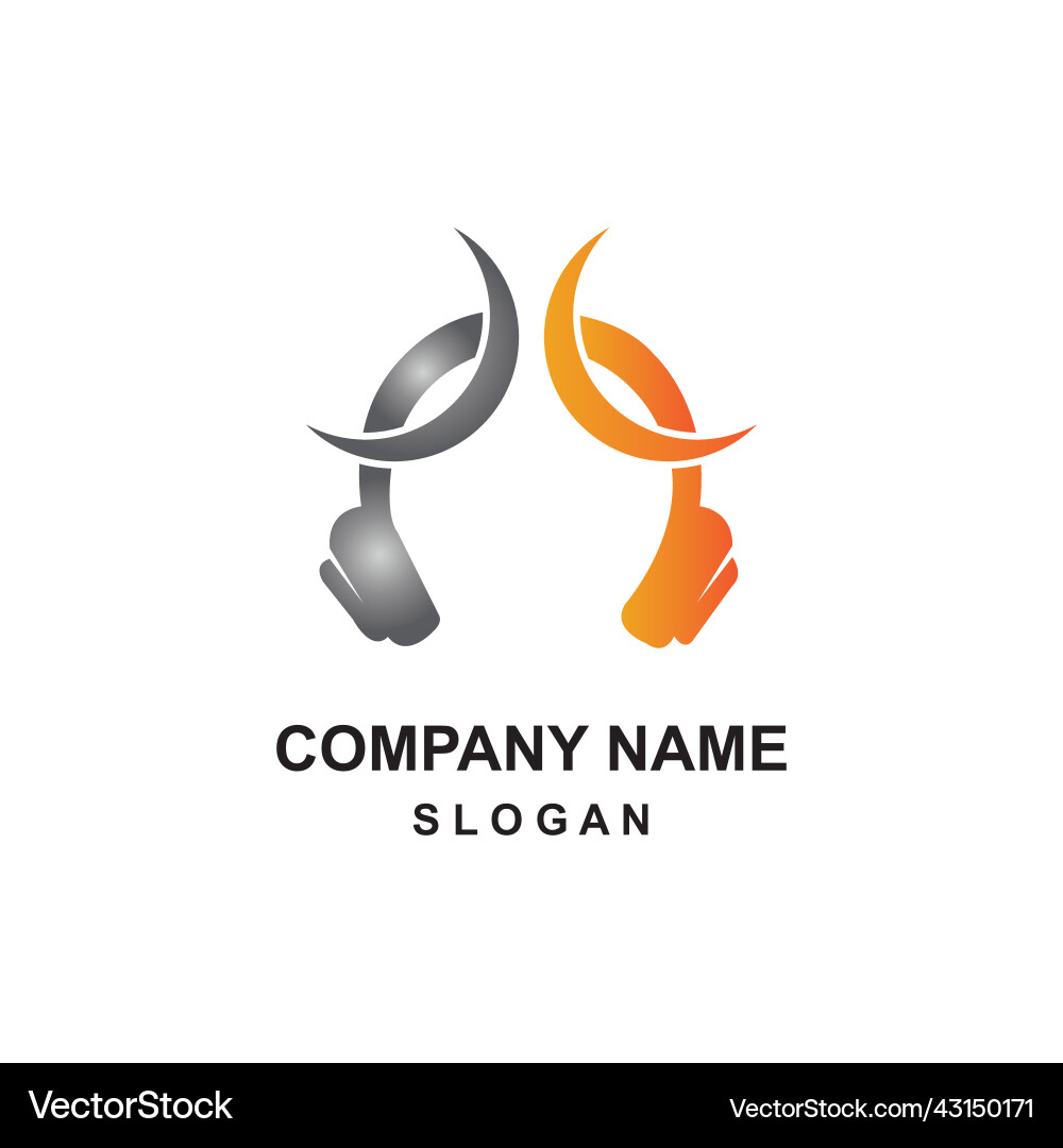 Simple music sound logo icon Royalty Free Vector Image