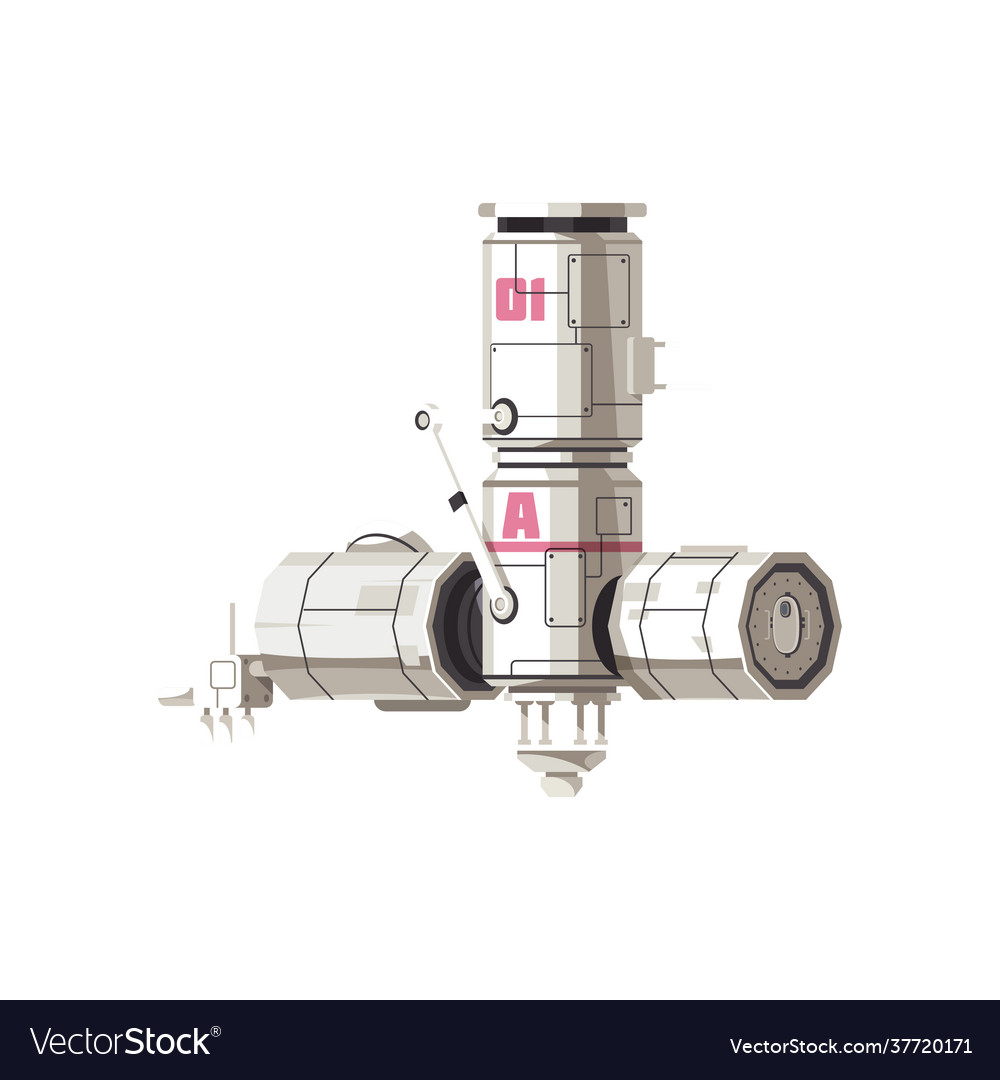 Space station modules icon Royalty Free Vector Image