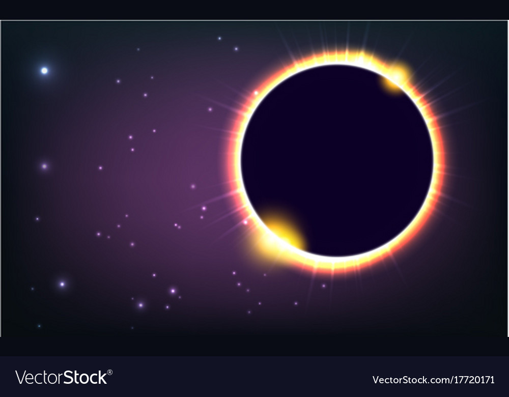 Sun eclipse cosmic Royalty Free Vector Image - VectorStock