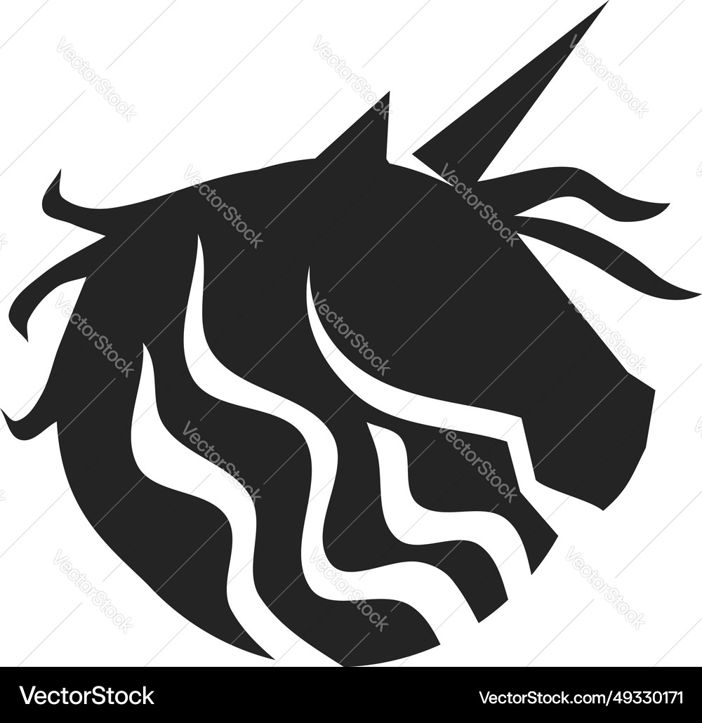 Unicorn logo template isolated brand identity Vector Image
