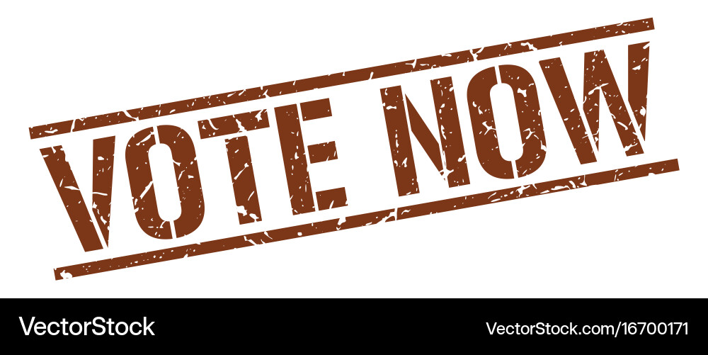 Vote now stamp Royalty Free Vector Image - VectorStock