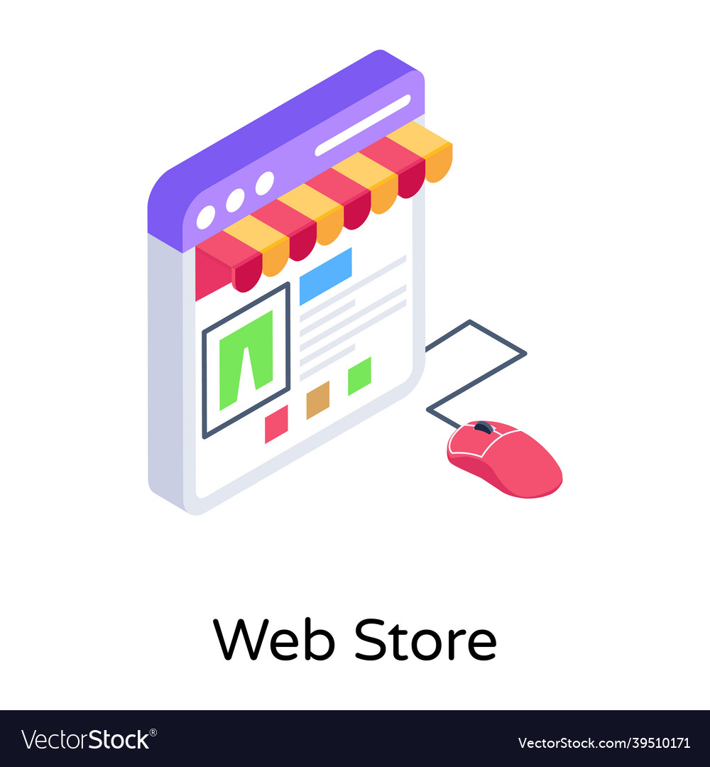Web store Royalty Free Vector Image - VectorStock