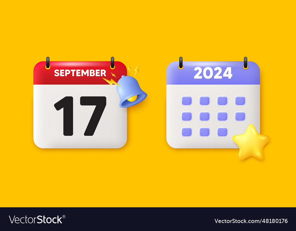 17th day of the month icon event schedule date Vector Image
