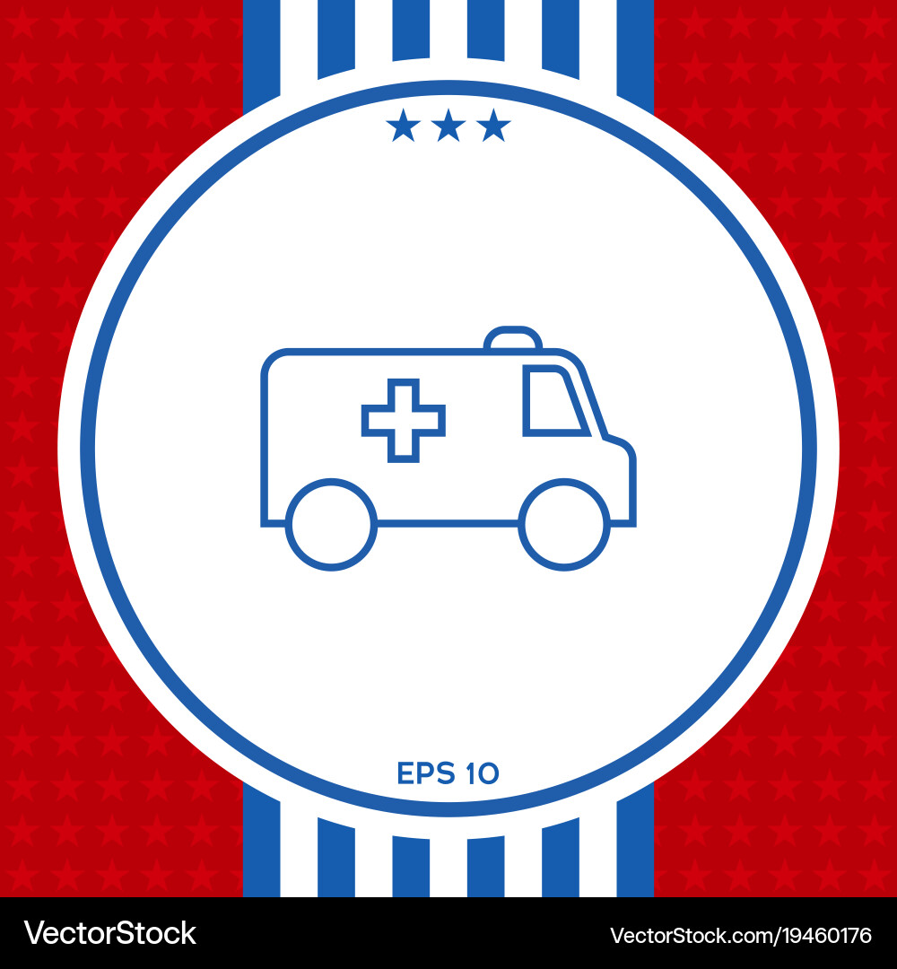 Ambulance line icon Royalty Free Vector Image - VectorStock