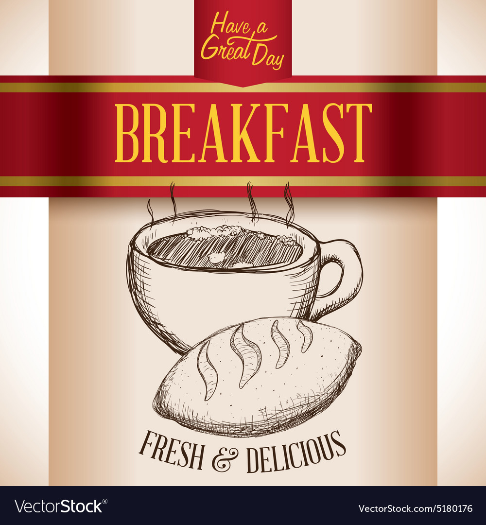 Breakfast design Royalty Free Vector Image - VectorStock