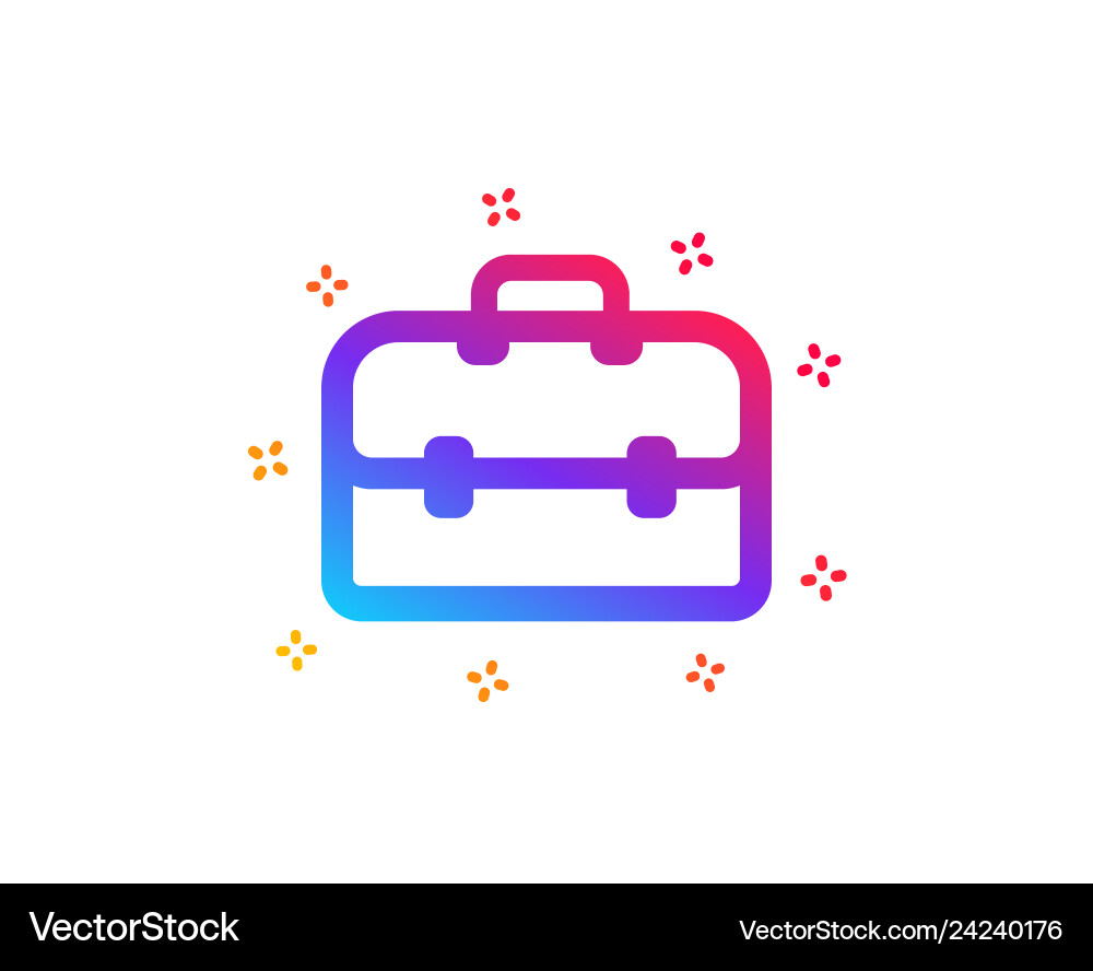 Business case icon portfolio sign Royalty Free Vector Image