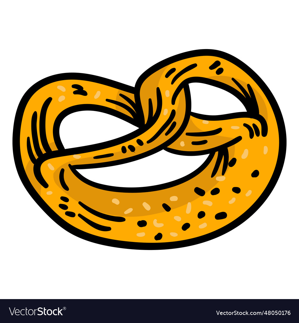 Colored pretzel twisted Royalty Free Vector Image