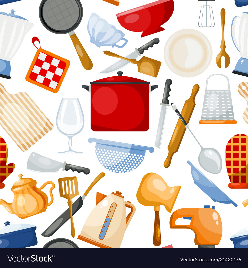 Kitchenware cookware for cooking Royalty Free Vector Image