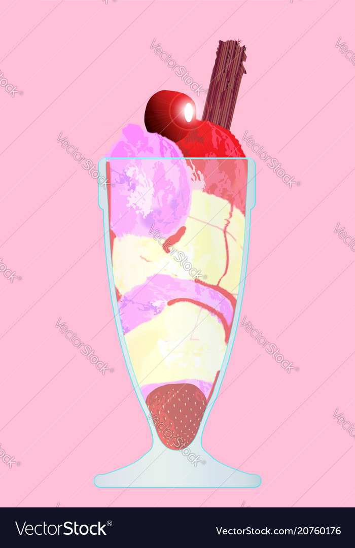 Knickerbocker glory Royalty Free Vector Image - VectorStock