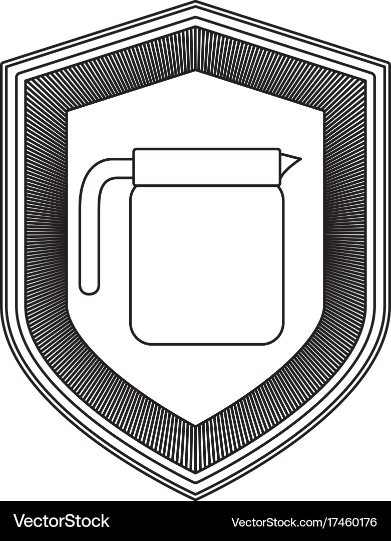 Logo shield decorative of classic glass jar Vector Image
