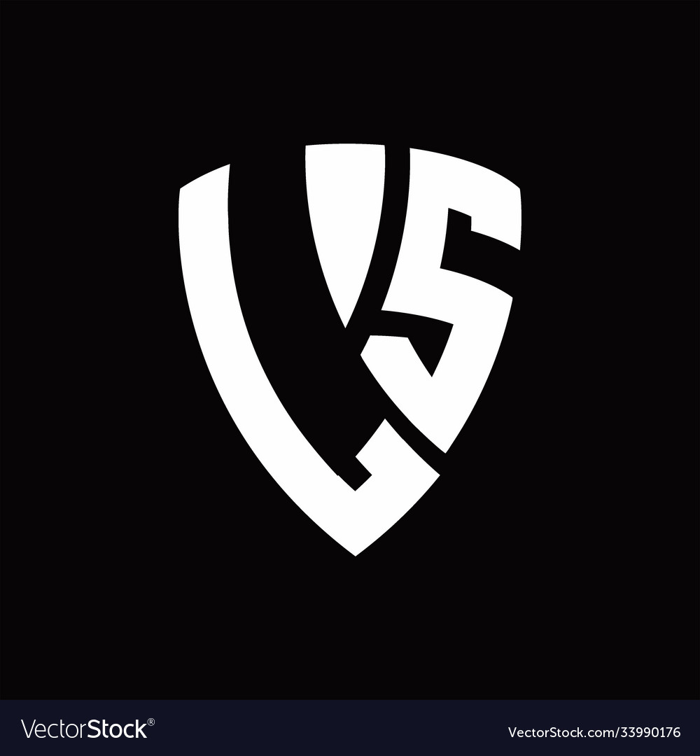 Ls logo monogram with shield elements shape Vector Image