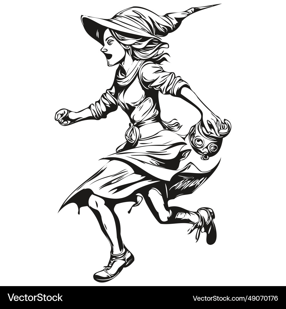 Malevolent sorcery phenomenon in hand-drawn style Vector Image