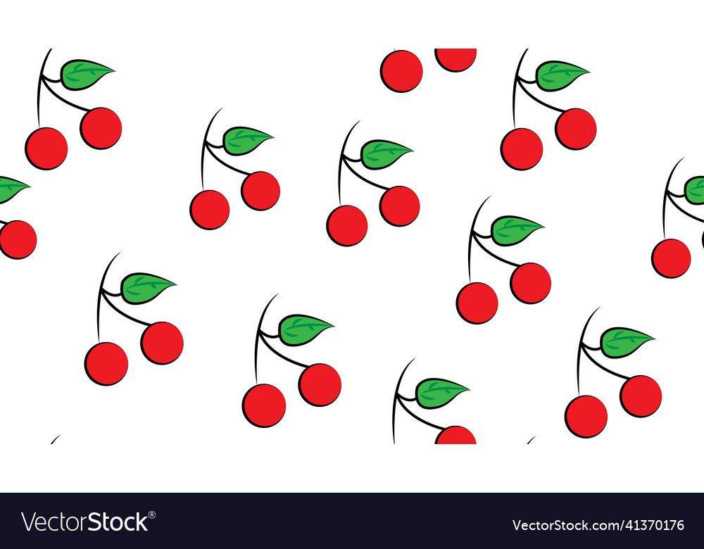 Pattern Red Small Cherry Royalty Free Vector Image