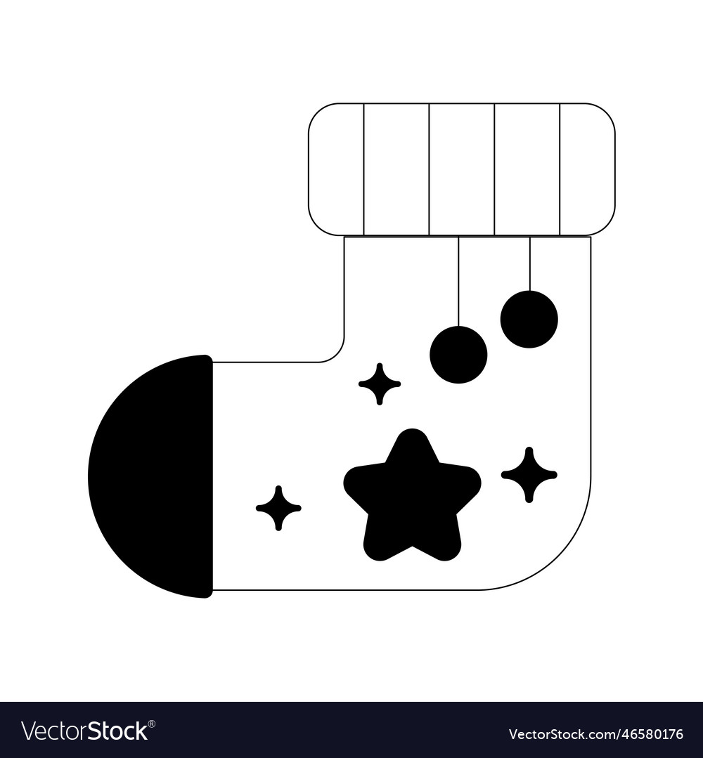 Sock solid icon style eps 10 Royalty Free Vector Image