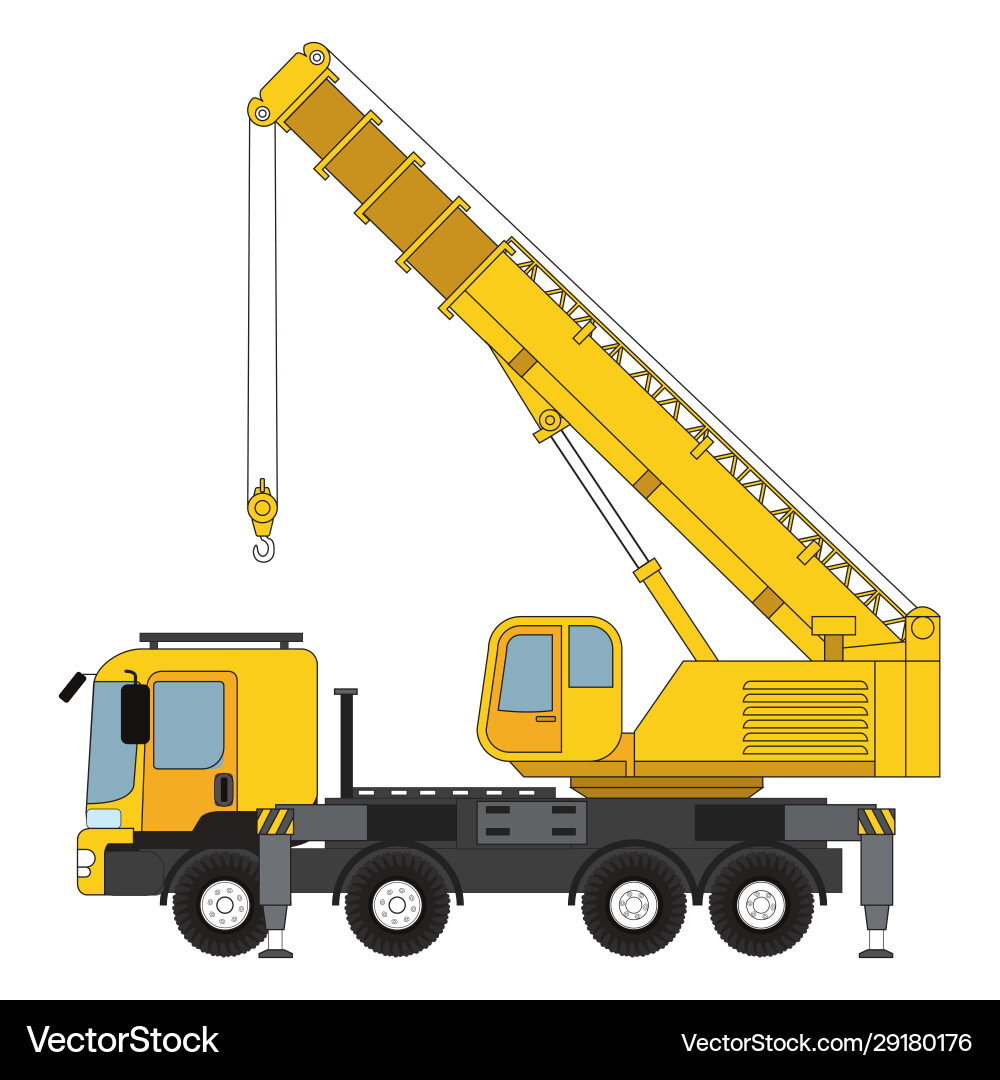 Telescopic cranes components Royalty Free Vector Image