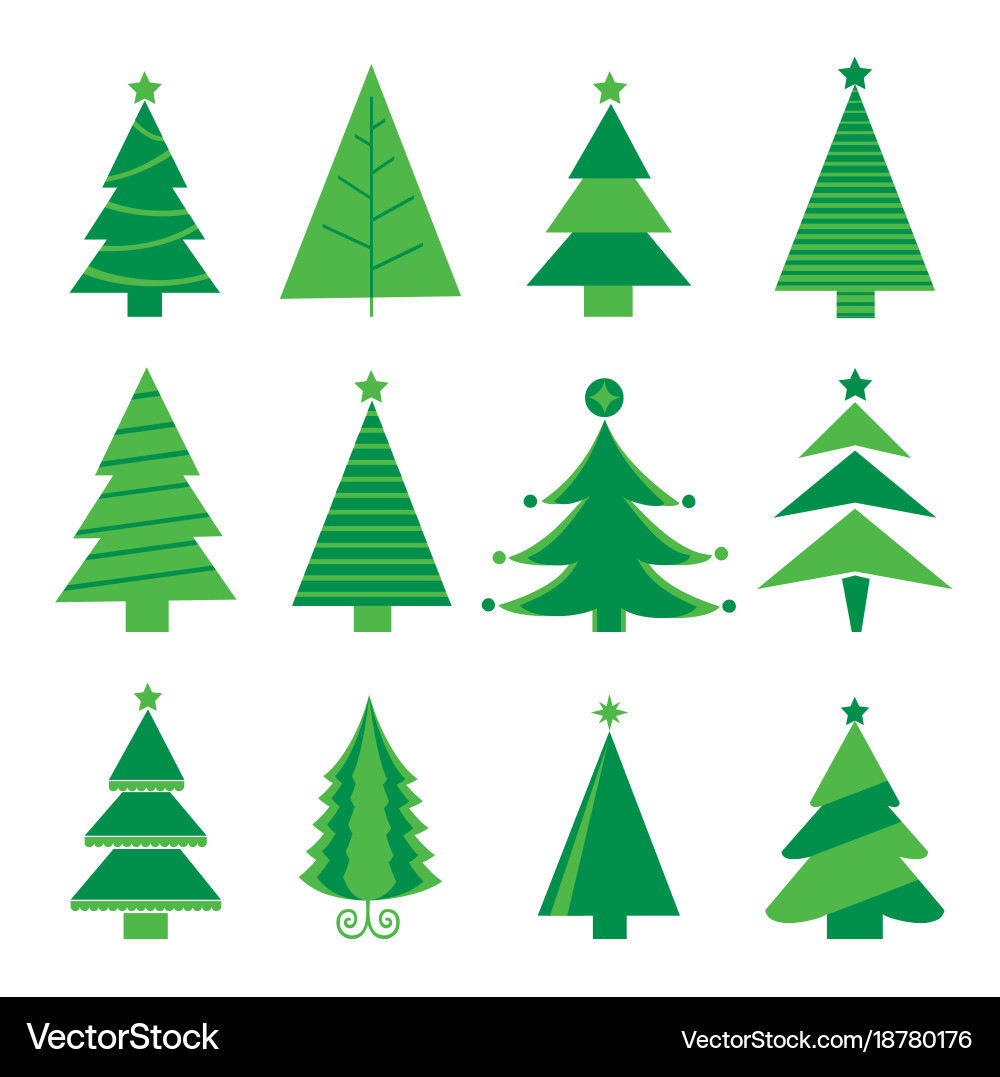Tree merry christmas icon isolated Royalty Free Vector Image