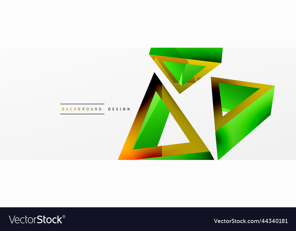 3d triangle abstract background basic shape Vector Image