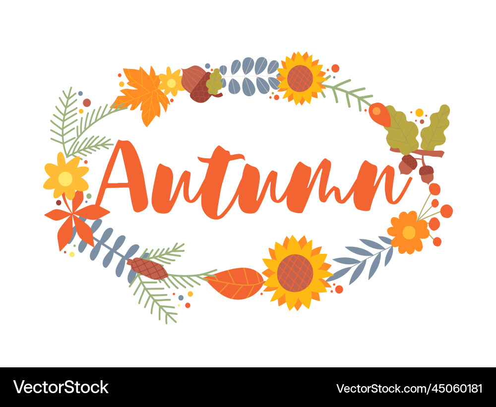 Autumn poster concept Royalty Free Vector Image