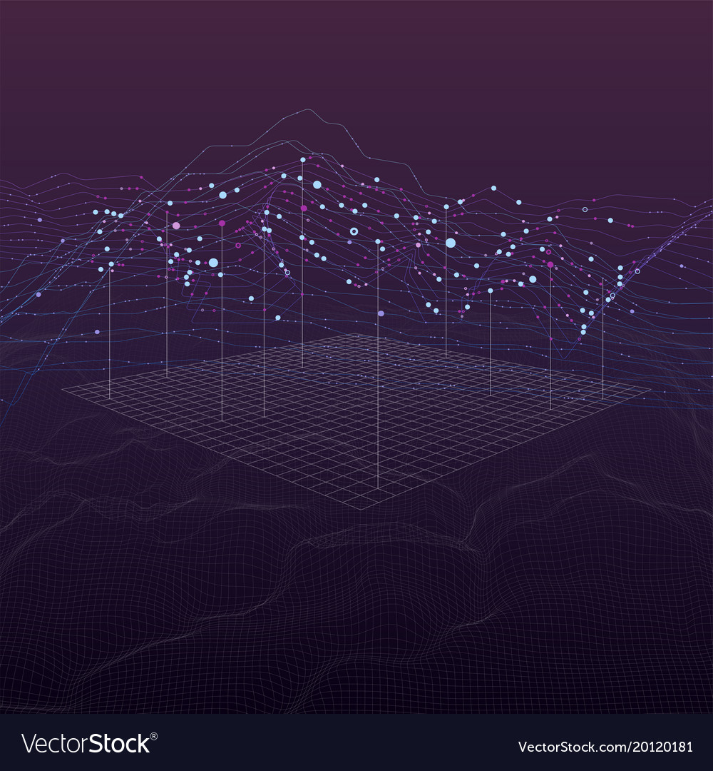 Big data stream futuristic infographic Royalty Free Vector