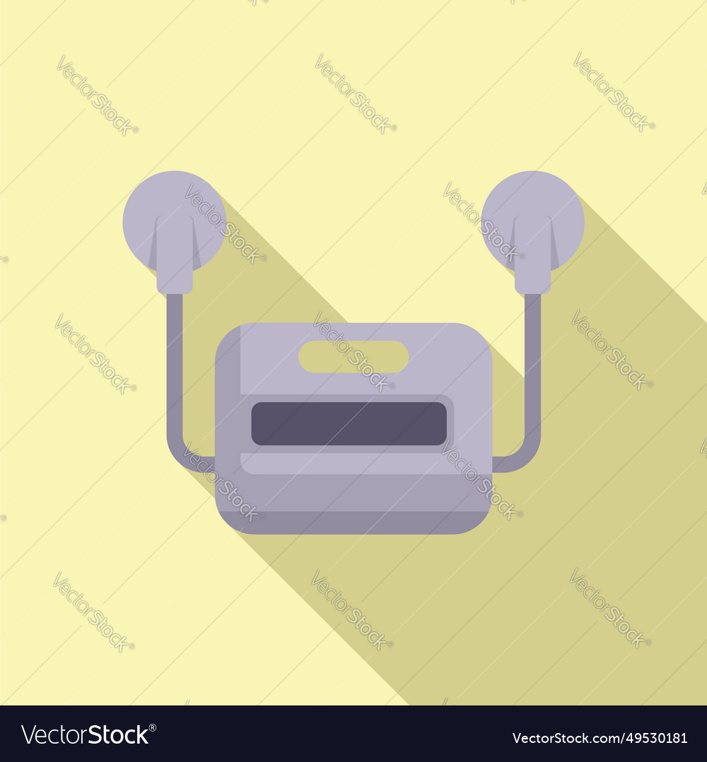 Care defibrillator icon flat health Royalty Free Vector