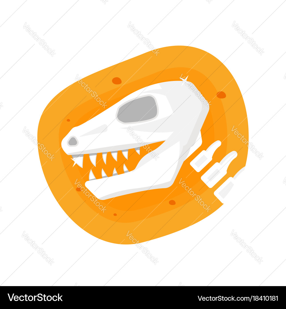 Dinosaur icon archaeological paleontology icon Vector Image