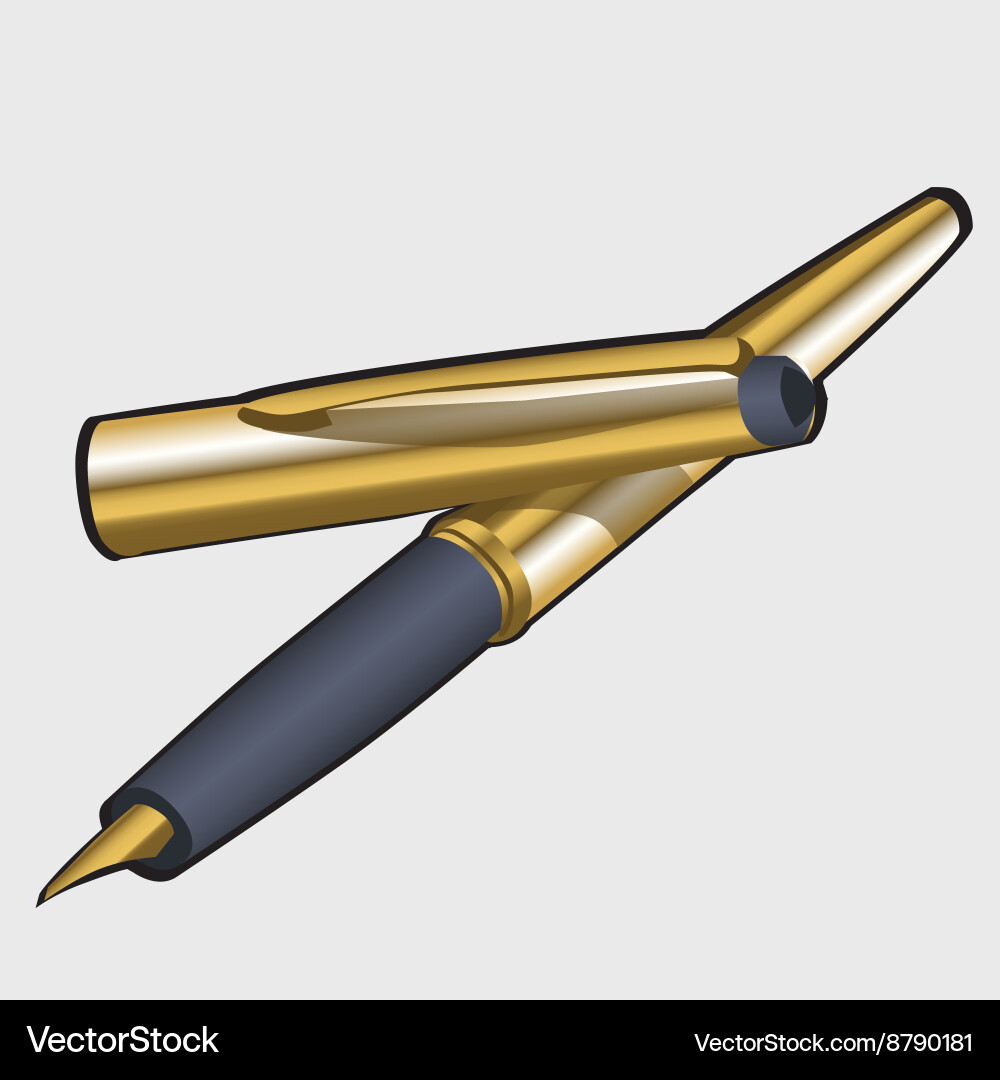 Fountain pen stylish image for your business Vector Image