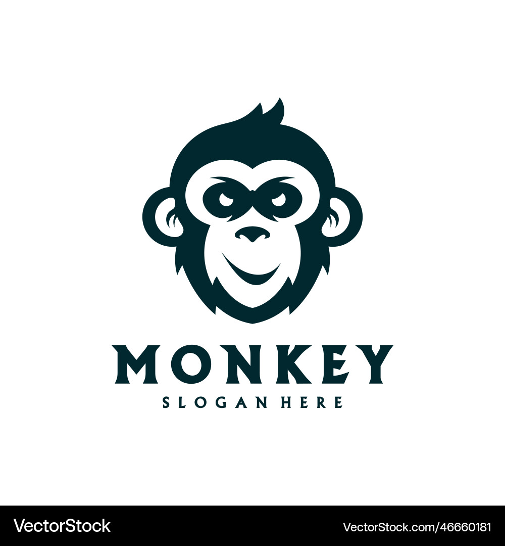 Head monkey mascot logo template creative Vector Image