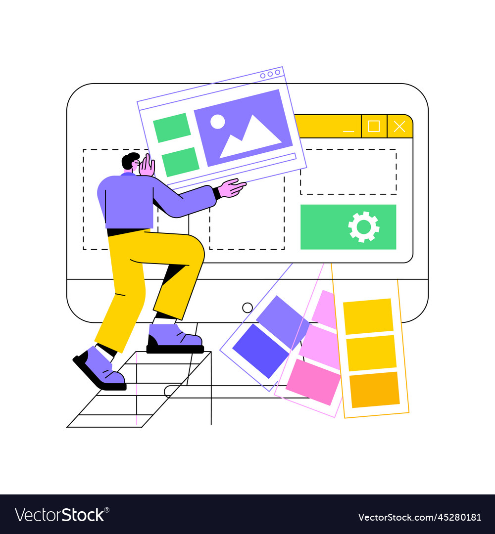 Low code development abstract concept Royalty Free Vector