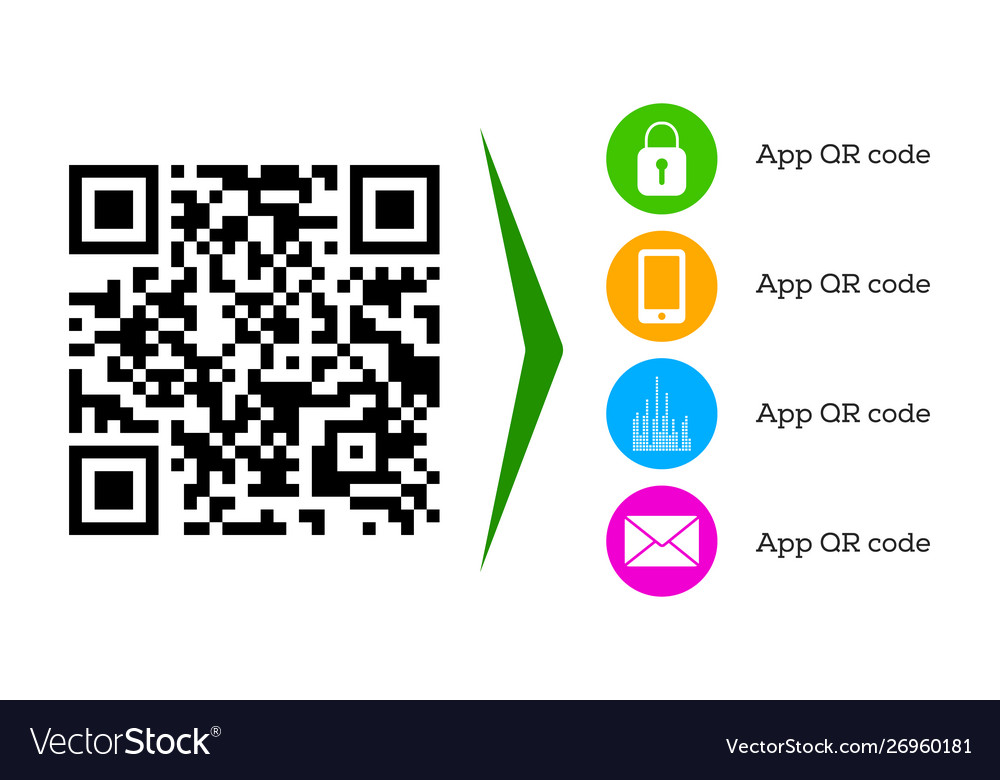 Modern qr code for mobile app downloading Vector Image
