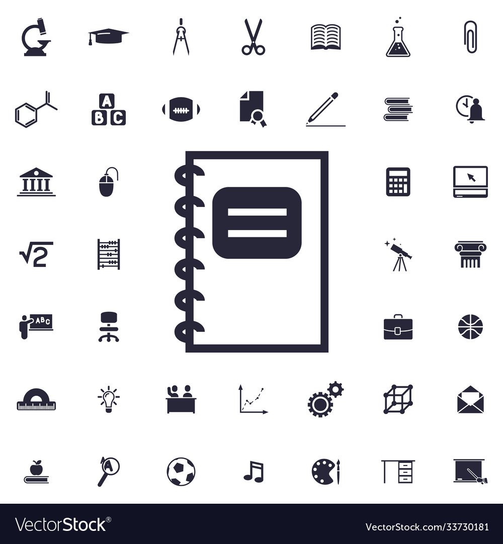 Notebook icon Royalty Free Vector Image - VectorStock
