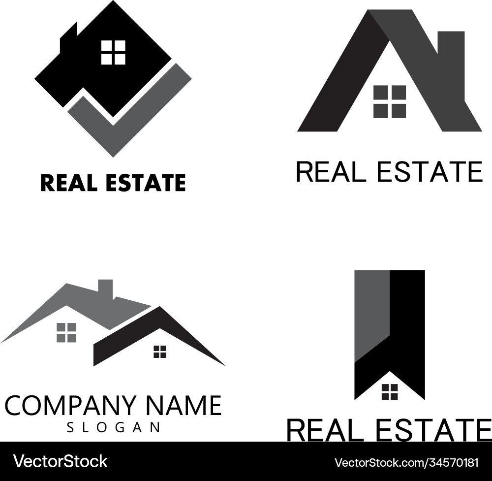 Property logo template Royalty Free Vector Image