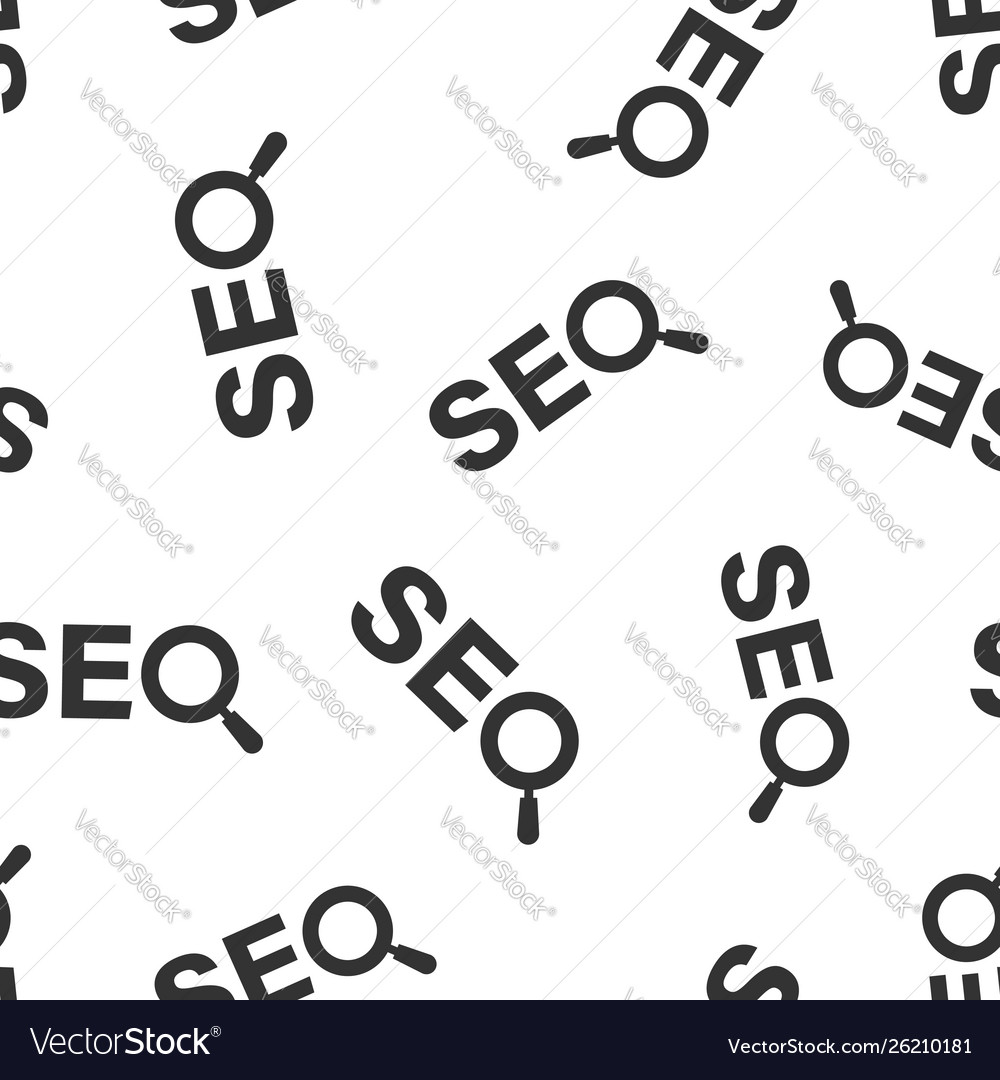 Seo analytics icon seamless pattern background Vector Image