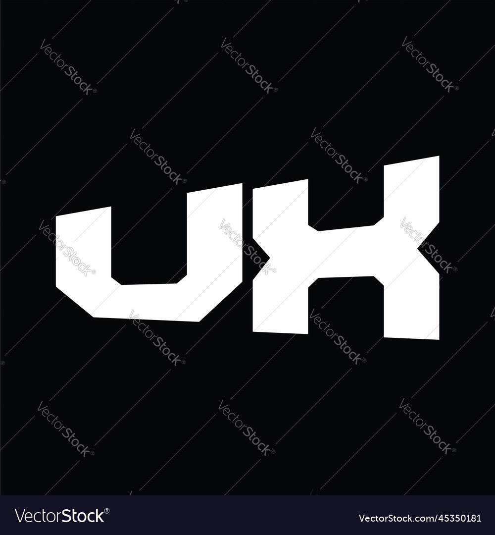 Vx logo monogram big alphabet design template Vector Image