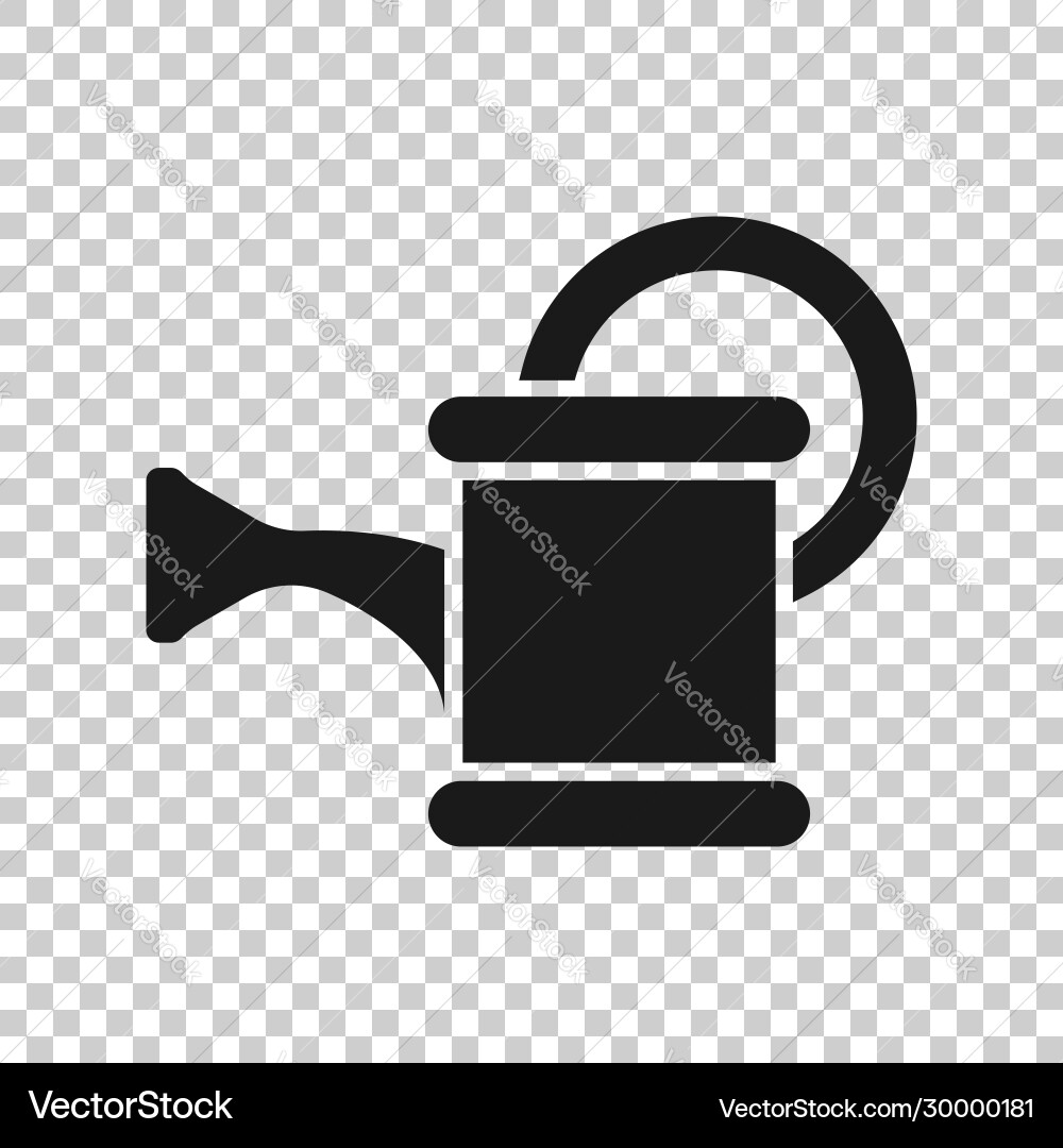 Water can icon in flat style irrigation garden Vector Image