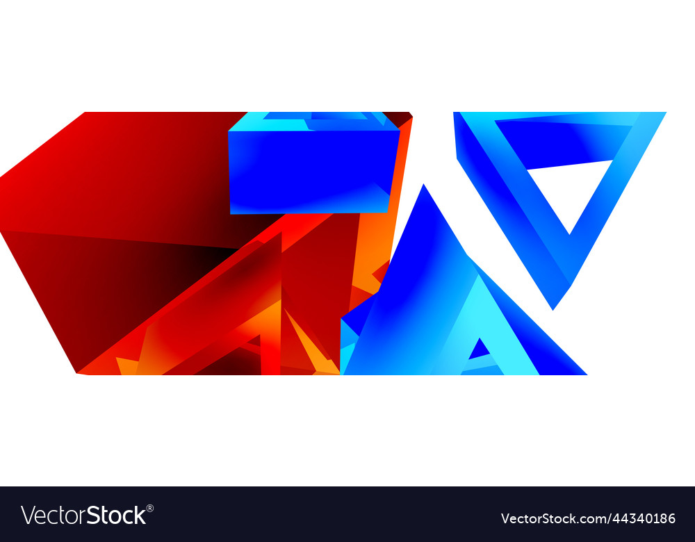 3d triangle abstract background basic shape Vector Image