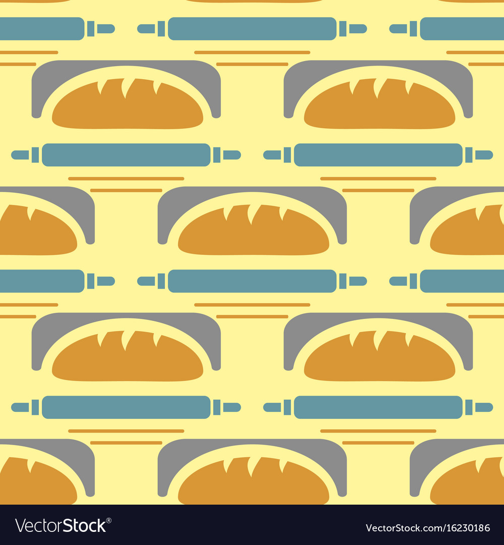 Bakery seamless pattern wheat Royalty Free Vector Image
