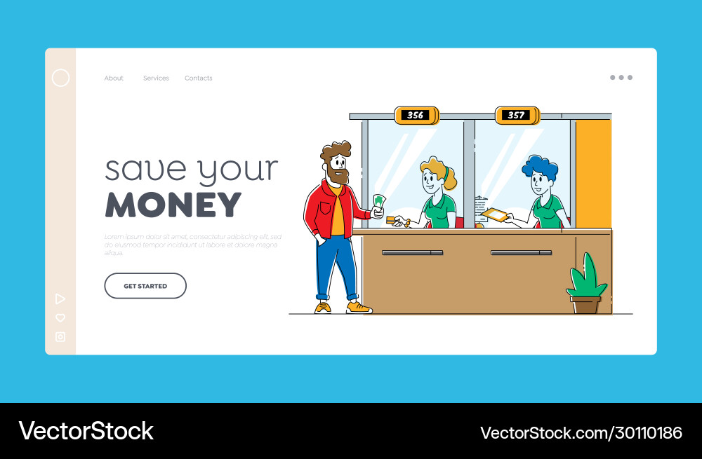 Bank customer service account management Vector Image