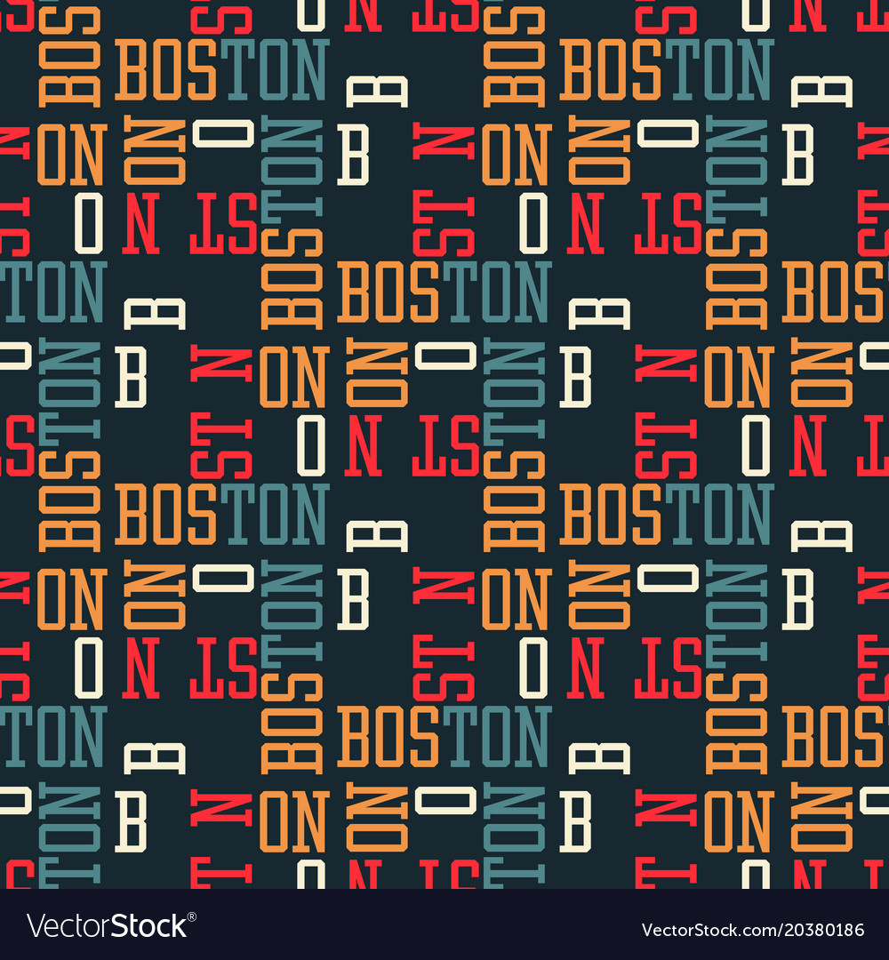 Boston pattern seamless design Royalty Free Vector Image