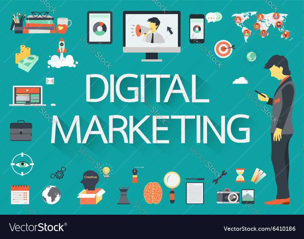 Digital marketing icon set Royalty Free Vector Image Digital marketing icon set Royalty Free Vector Image