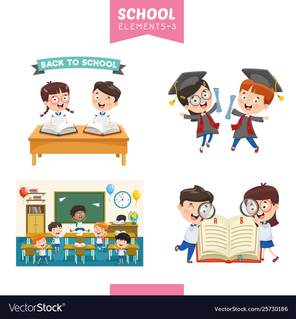 Education elements Royalty Free Vector Image - VectorStock