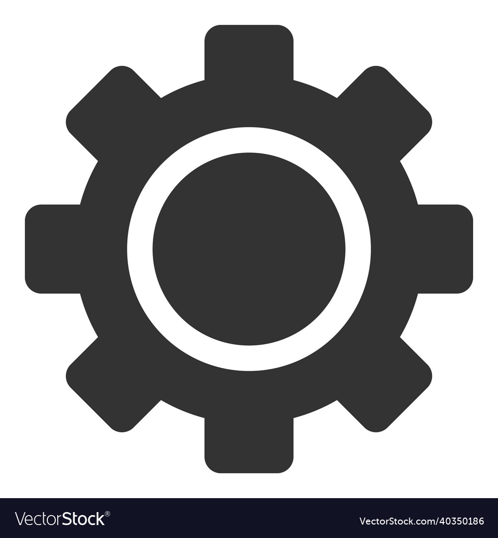 Gear flat icon Royalty Free Vector Image - VectorStock