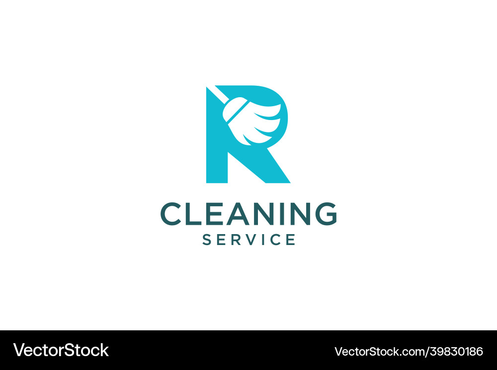 Letter r for cleaning clean service maintenance Vector Image